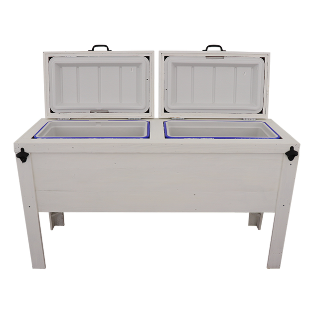 Haggard - Double Cooler with Texas Cutout - White – CunninghamLiving.com