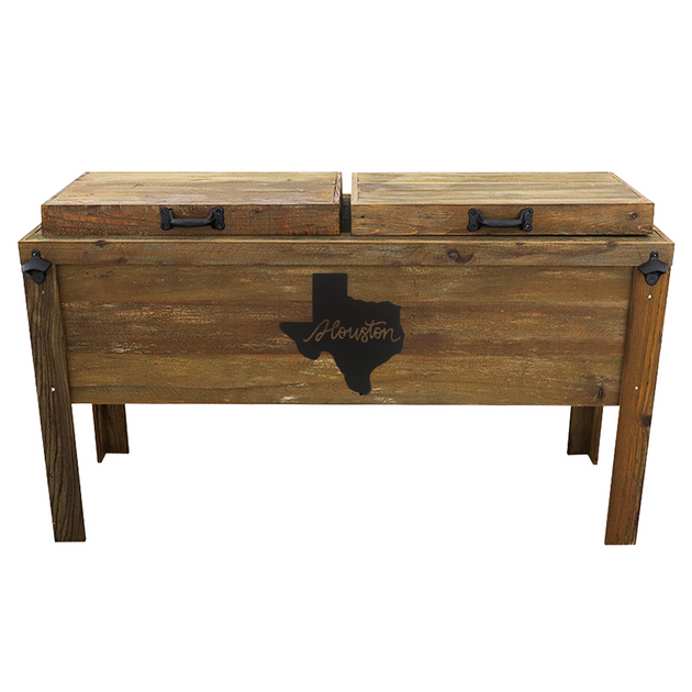 Haggard - Double Cooler with Houston, Texas Cutout - Walnut ...